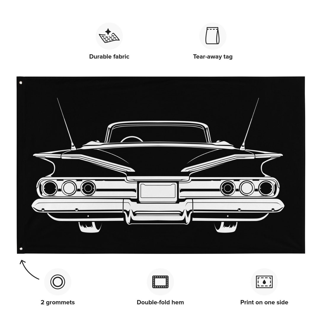 1960 Impala Convertible Rear View Custom Wall Flag 34 1/2 X 56, Gift ...