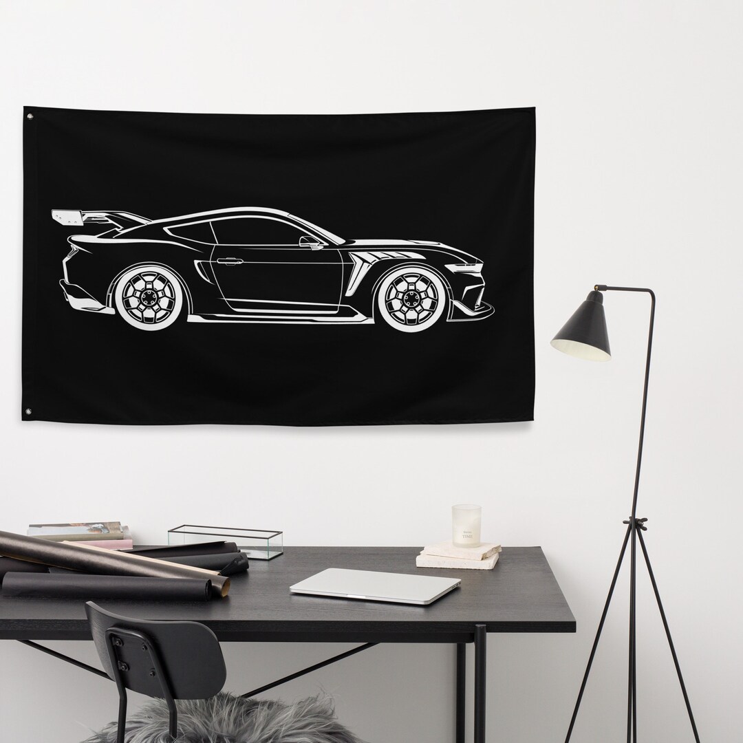 2024 Ford Mustang GTD Wall Flag, Garage Art - Etsy