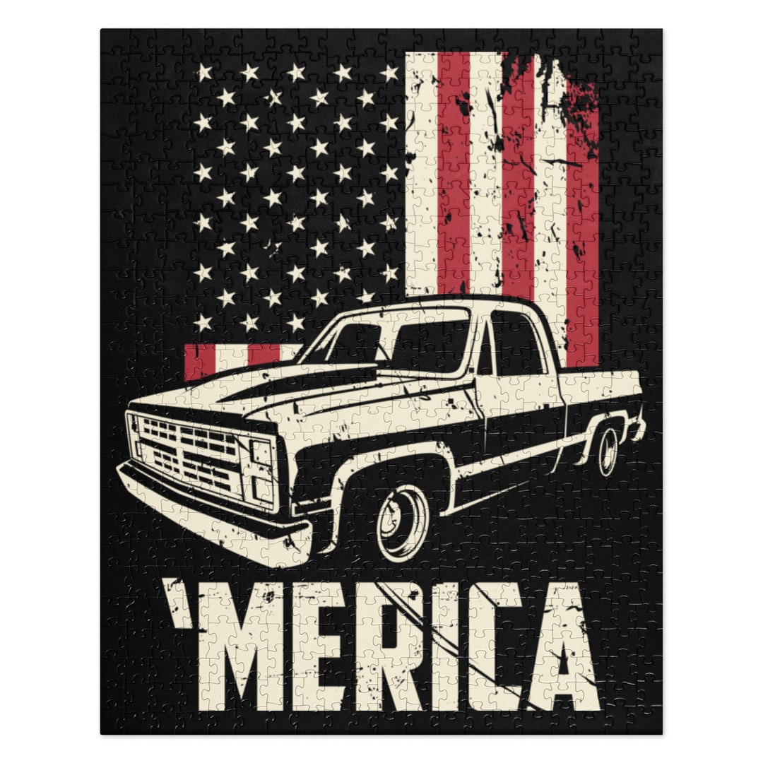 1985 Square Body Chevy C10 K10 Truck Jigsaw Puzzle Gift for Dad, Chevy ...
