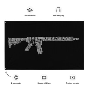 2nd Amendment Don't Tread on Me AR-15 Flag, AR15 Wall Art, Pro Gun Art ...