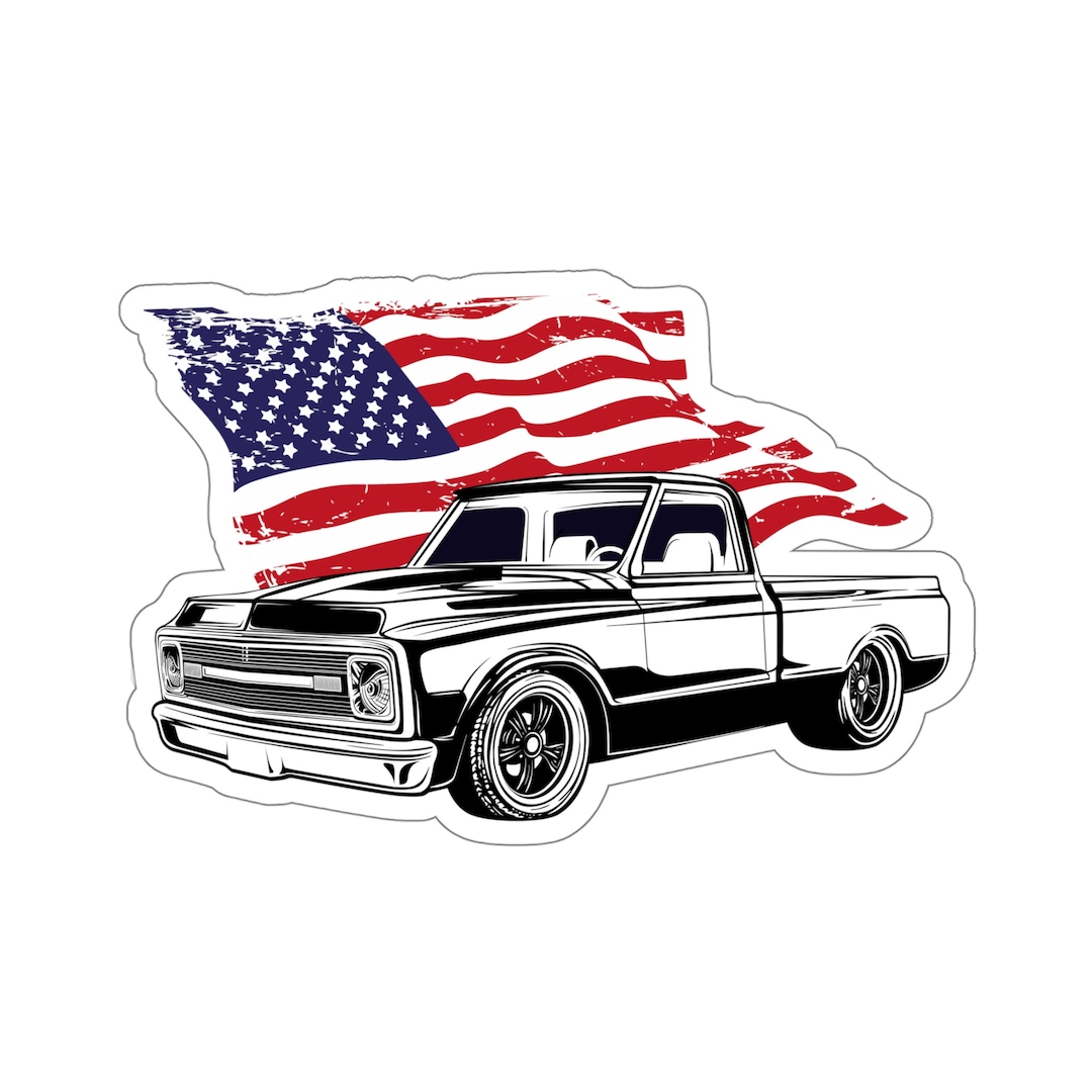 1969 C10 Truck Kiss-cut Stickers, Vintage Truck Stickers, Classic Truck ...