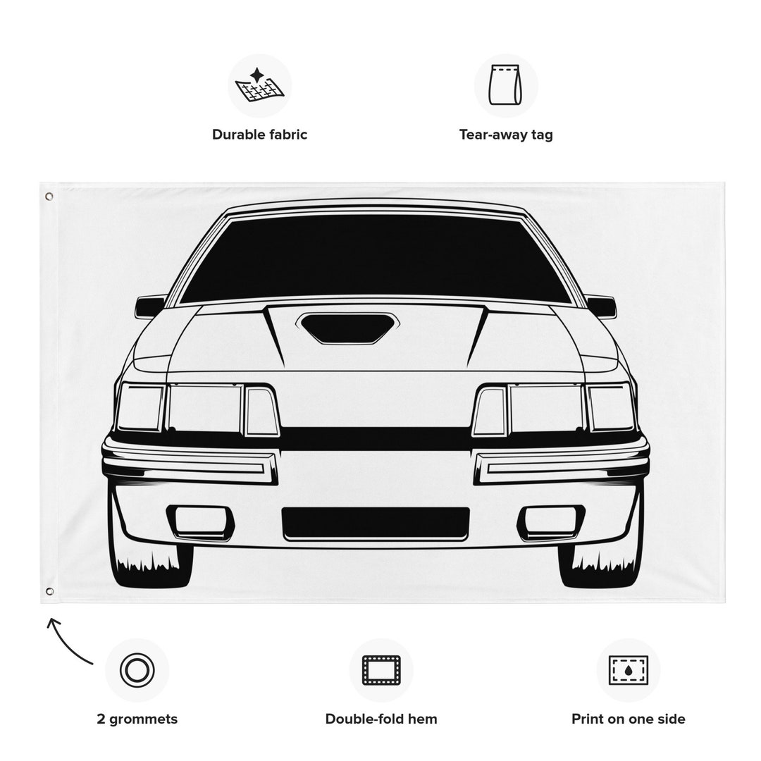 1986,85 SVO Mustang Turbo Custom Flag, Turbo Art, Wall Art, Garage Art ...