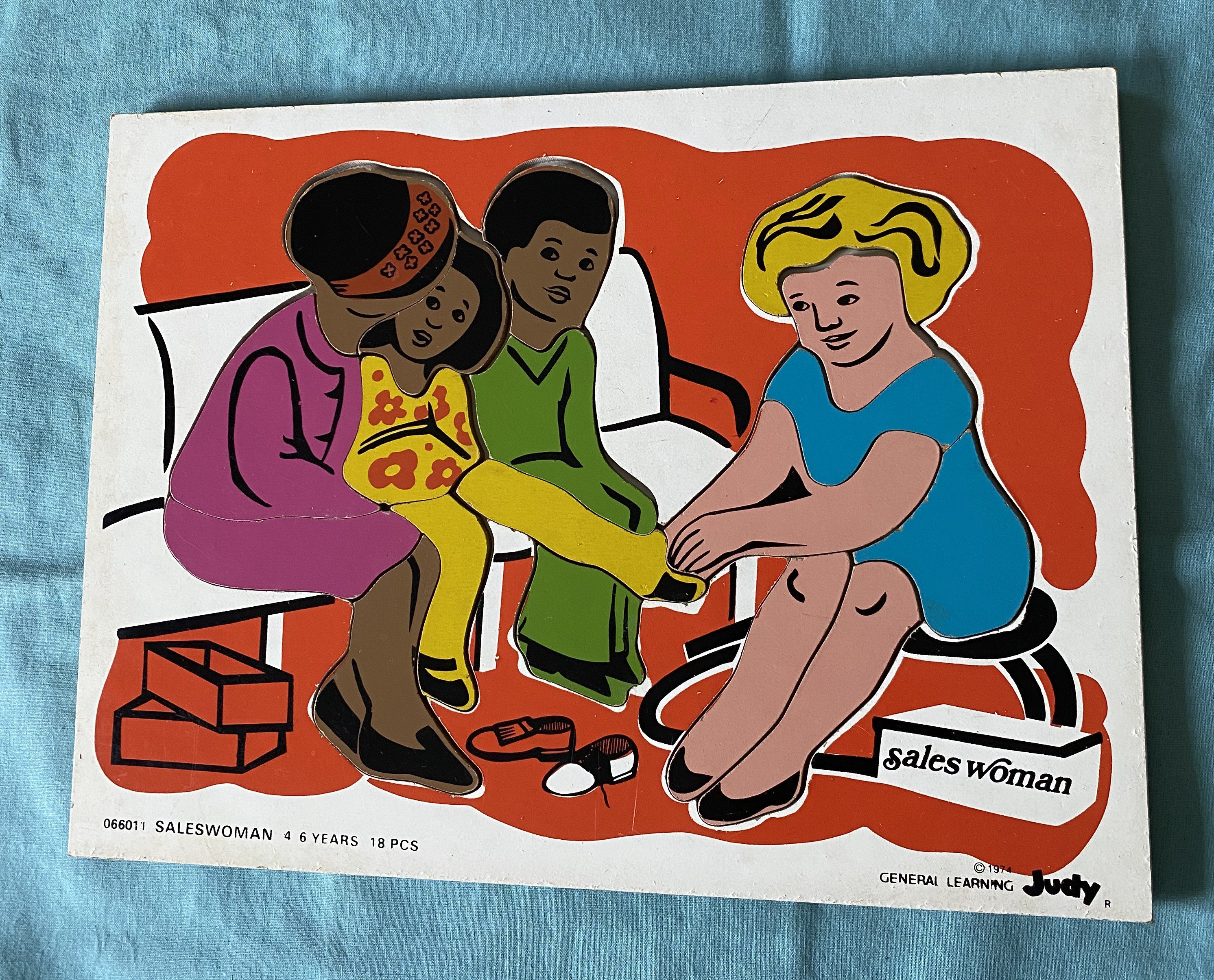 Vtg Wooden Tray Children’s Puzzle 70’s Judy Instructo Pets 5 Pcs ...