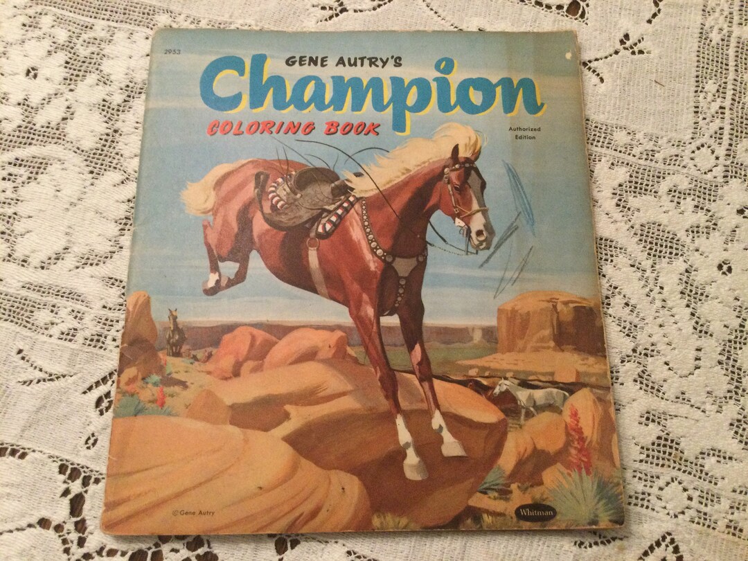 Gene Autry’s Champion Coloring Book, 1957 Whitman Authorized Edition - Etsy