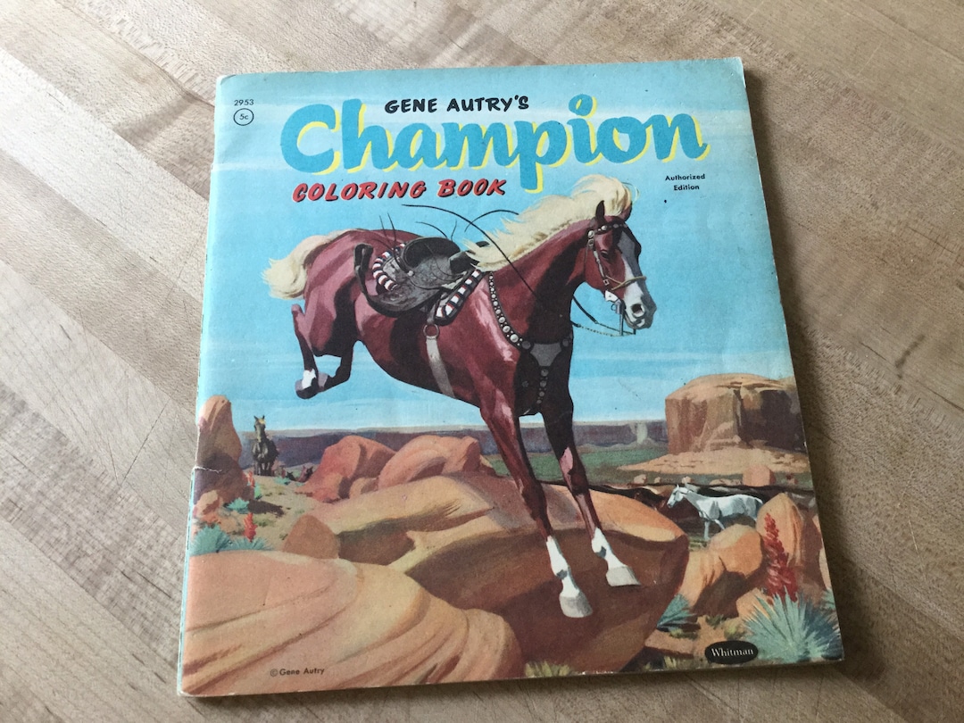 1957 Gene Autry’s Champion Coloring Book Whitman Authorized Edition - Etsy