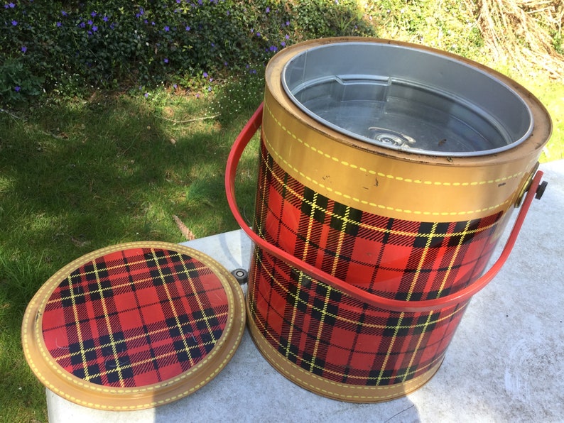 Vintage Skotch Kooler 4 Gal De Luxe, Tartan Plaid Cooler, Metal Cooler ...