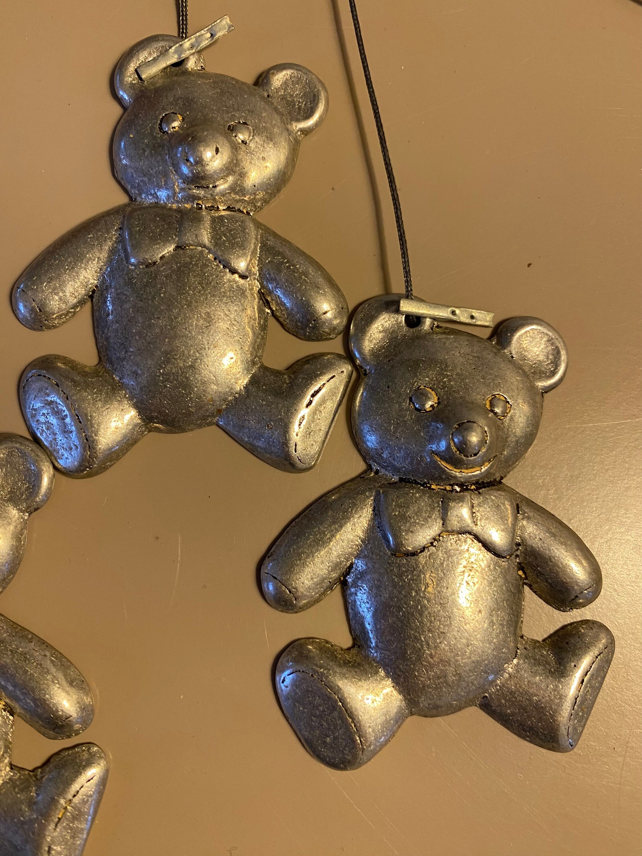 Vintage Pewter Teddy Bear Chimes/ Carson Pewter/ Baby Room - Etsy