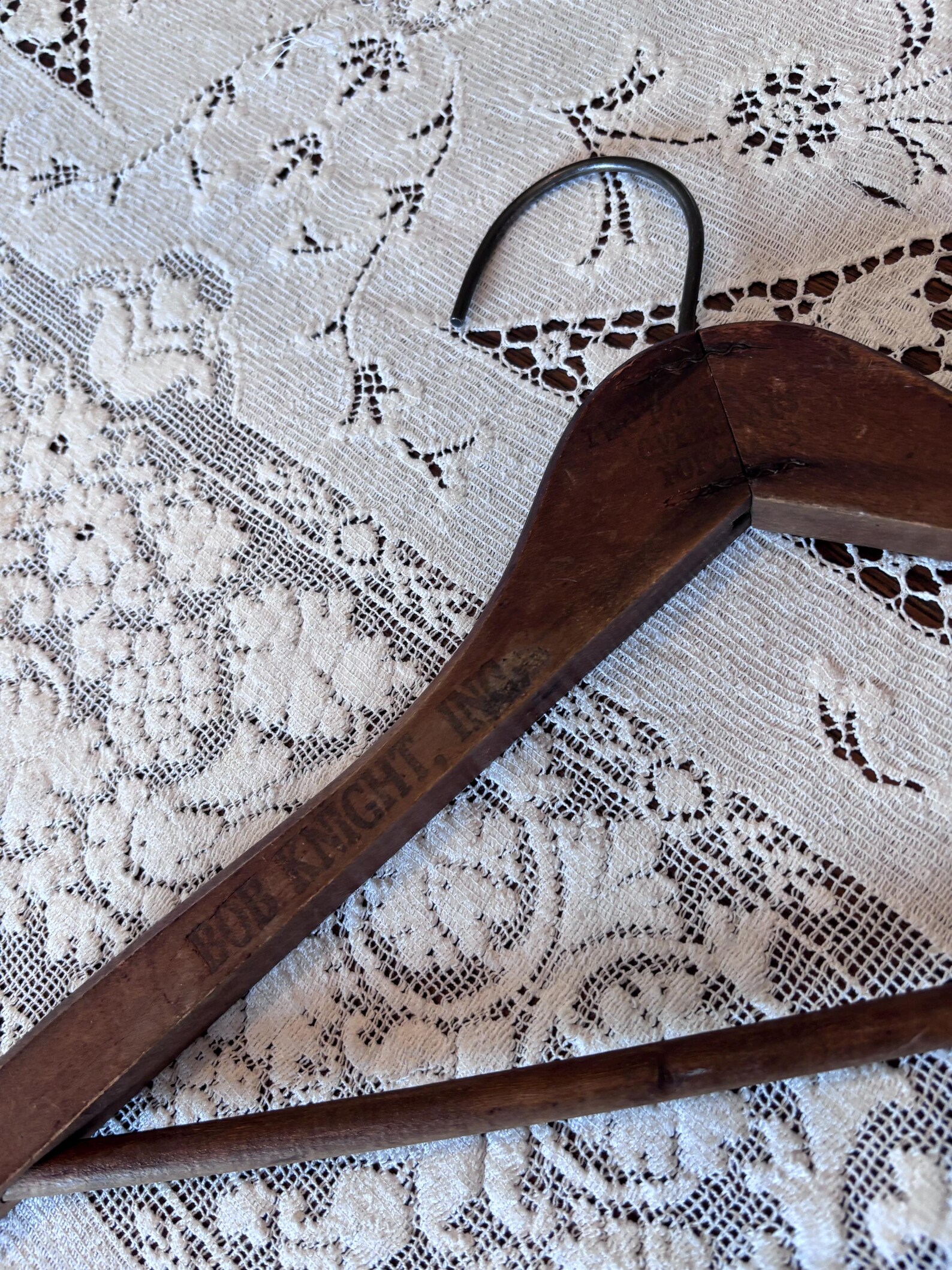Vintage Set/5 Wooden Suit Hangers/ Wishbone Hangers/ Pants Trousers ...