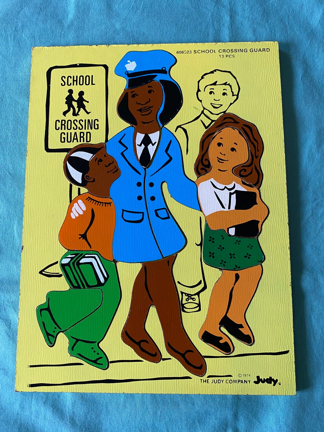 Vintage 1974 Judy Company Wood Tray Puzzle/ School Crossing Guard - Etsy
