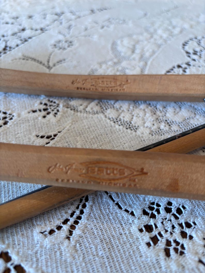 Vintage Set/5 Wooden Suit Hangers/ Wishbone Hangers/ Pants Trousers ...
