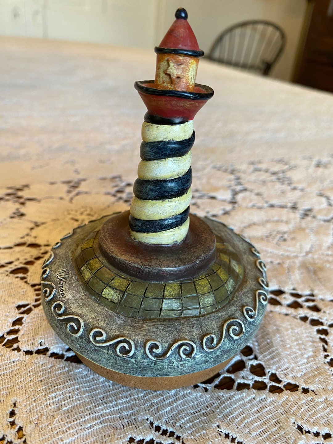 Vintage Lang Lighthouse Jar Topper: Wide Mouth Candle Lid - Etsy
