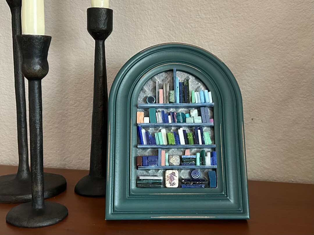 Miniature Mosaic Bookcase - Etsy