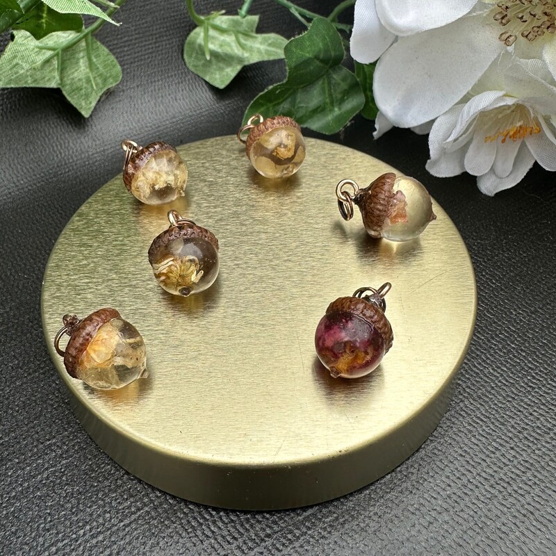 Resin Acorn Necklace - Etsy