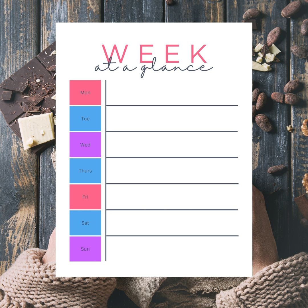 Weekly Planner Printable Sheet Planner - Etsy