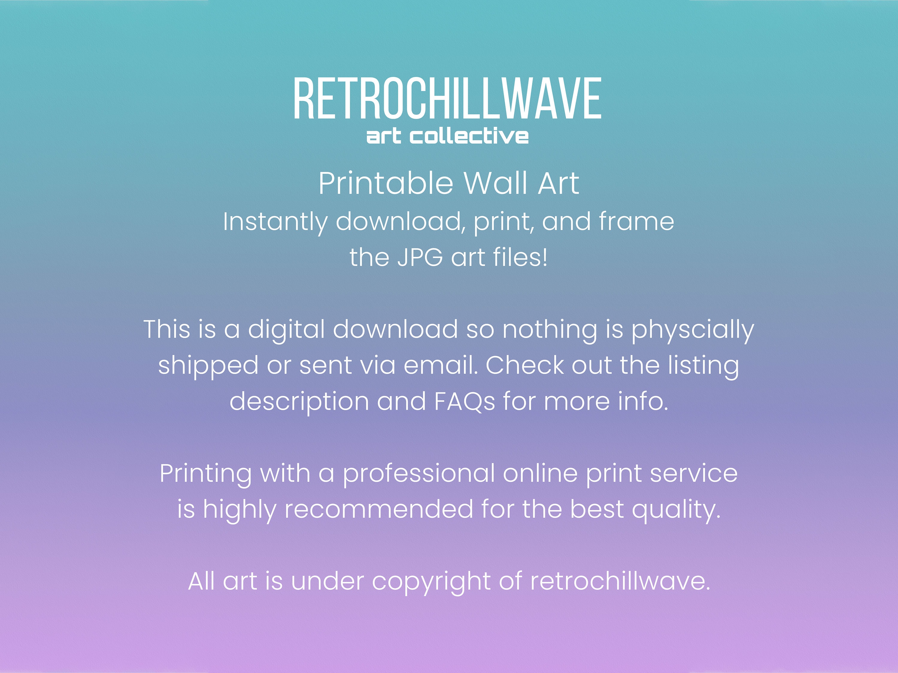 Luna Photo Wall Art | Glow Wave | Neon Wave | Printable Digital ...