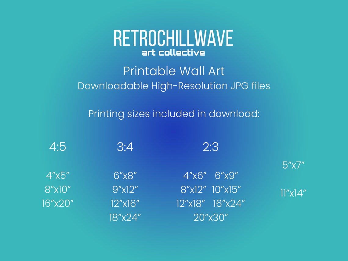 Luna Photo Wall Art | Glow Wave | Neon Wave | Printable Digital ...