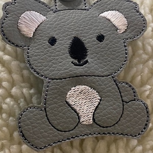 Koala Bear Keychain, Koala Bear Snap Tab, Koala Key Fob, Koala Keychain ...