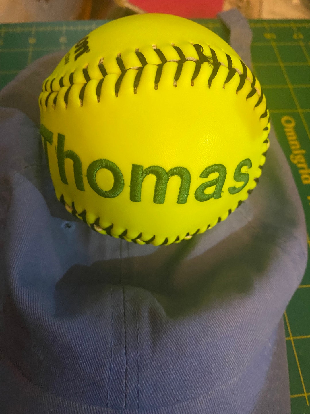 Personalized Embroidered Softball: Custom Stats, Keepsake Gift - Etsy