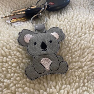 Koala Bear Keychain, Koala Bear Snap Tab, Koala Key Fob, Koala Keychain ...