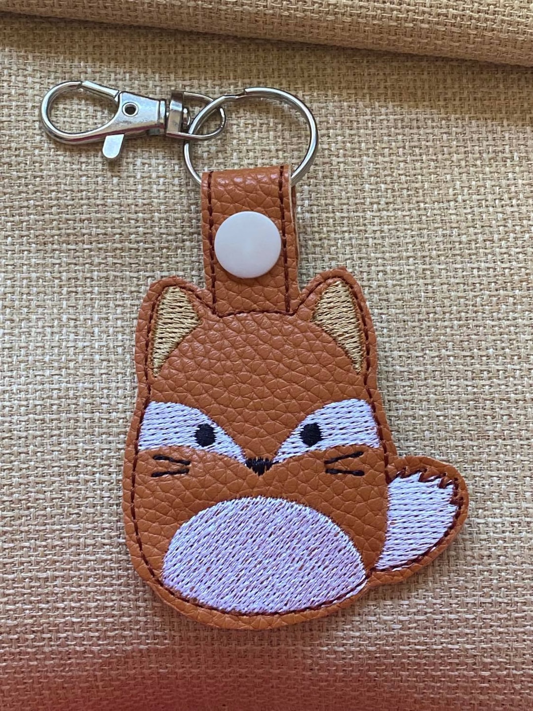 Squishy Fox Keychain Squishy Fox Snap Tab Fox Key Fob Fox - Etsy