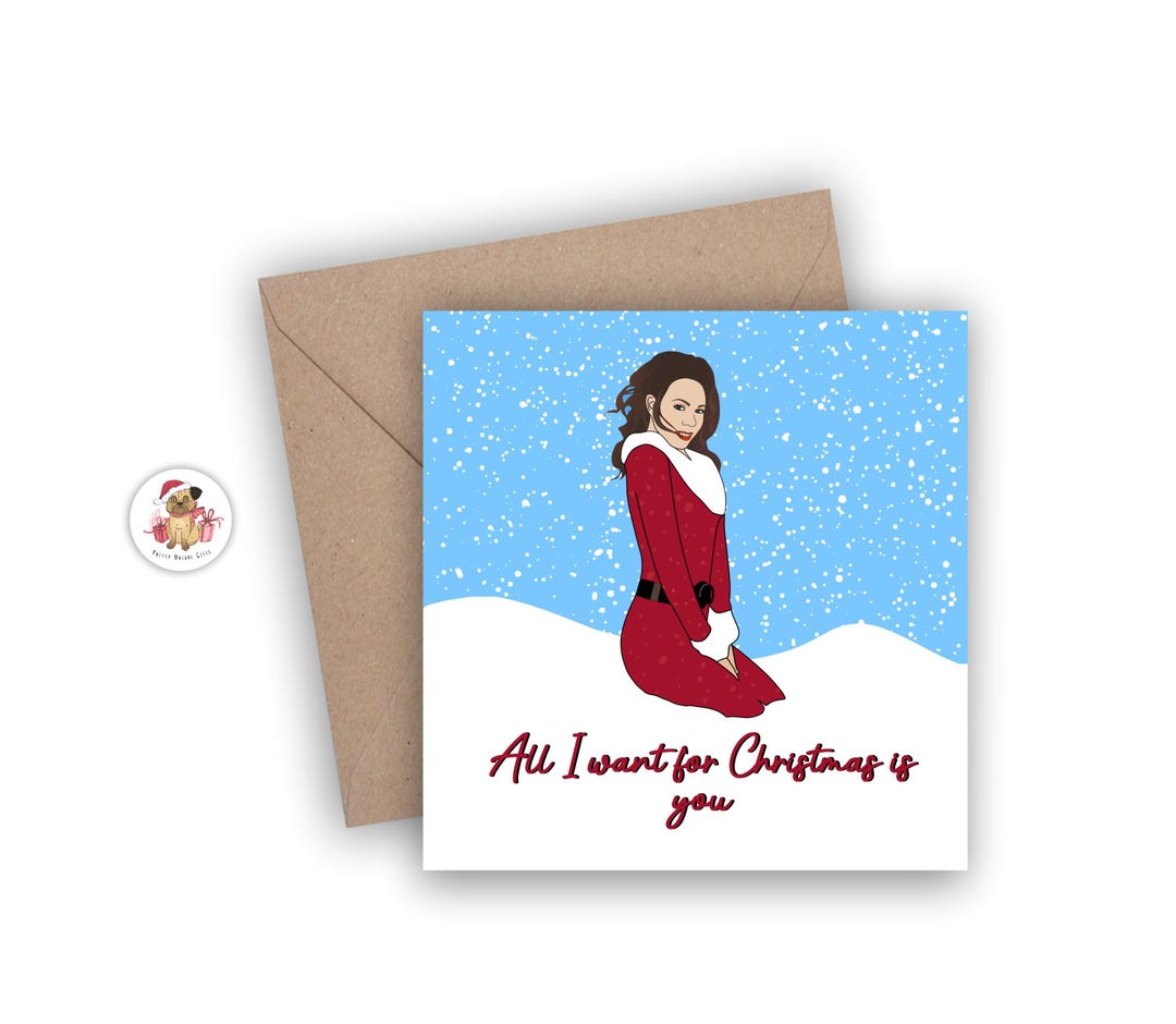 Mariah Carey Christmas Card: Funny Illustrated Christmas Queen - Etsy