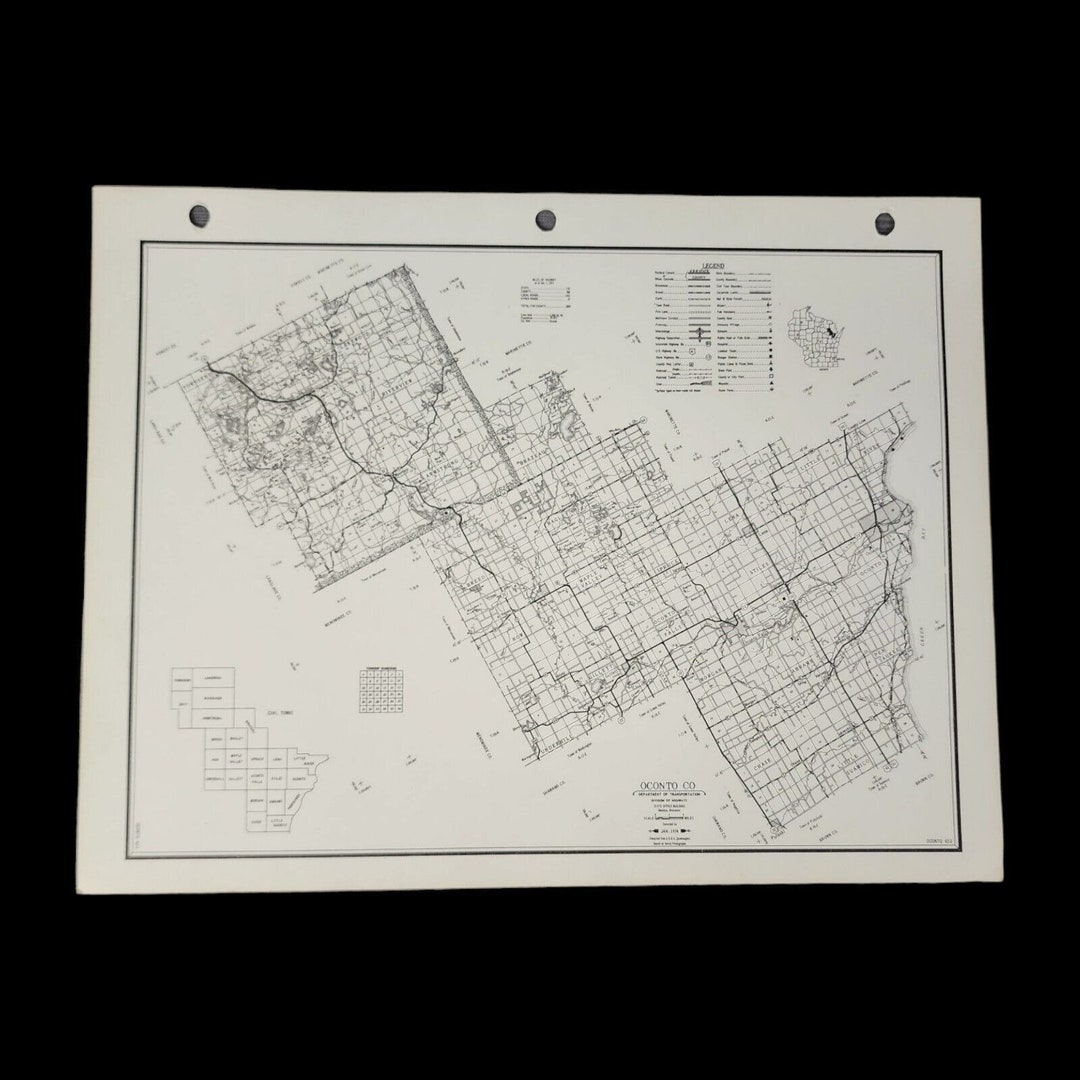 VTG Oconto County Map Wisconsin Department of Transportation Highways ...