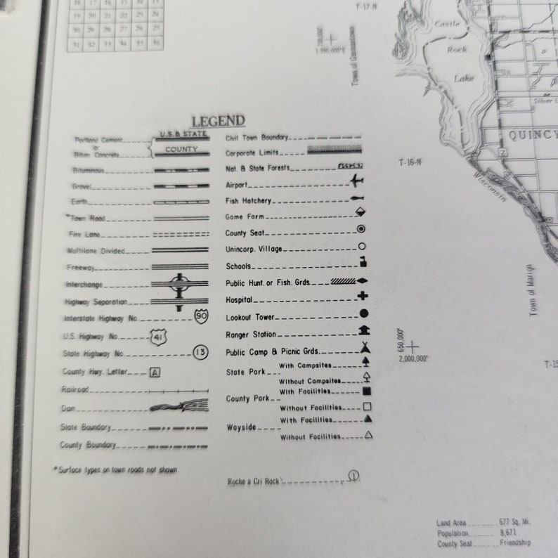 VTG Adams County Map Wisconsin Department of Transportation Highways ...