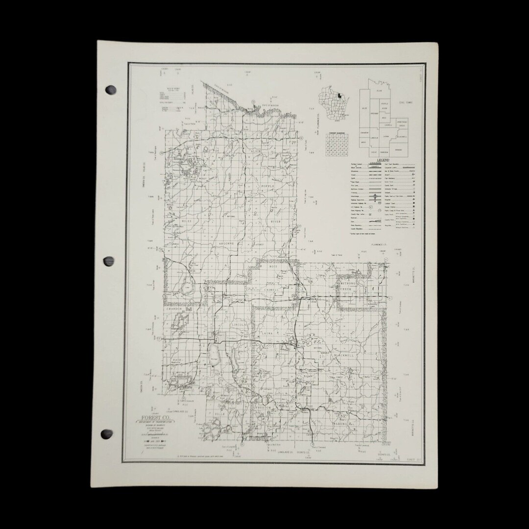 VTG Forest County Map Wisconsin Department of Transportation Highways ...