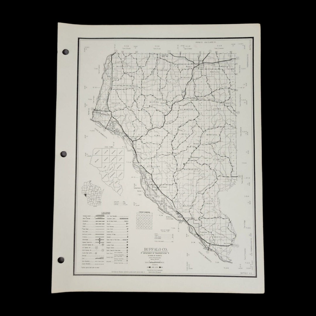 VTG Buffalo County Map Wisconsin Department of Transportation Highways ...