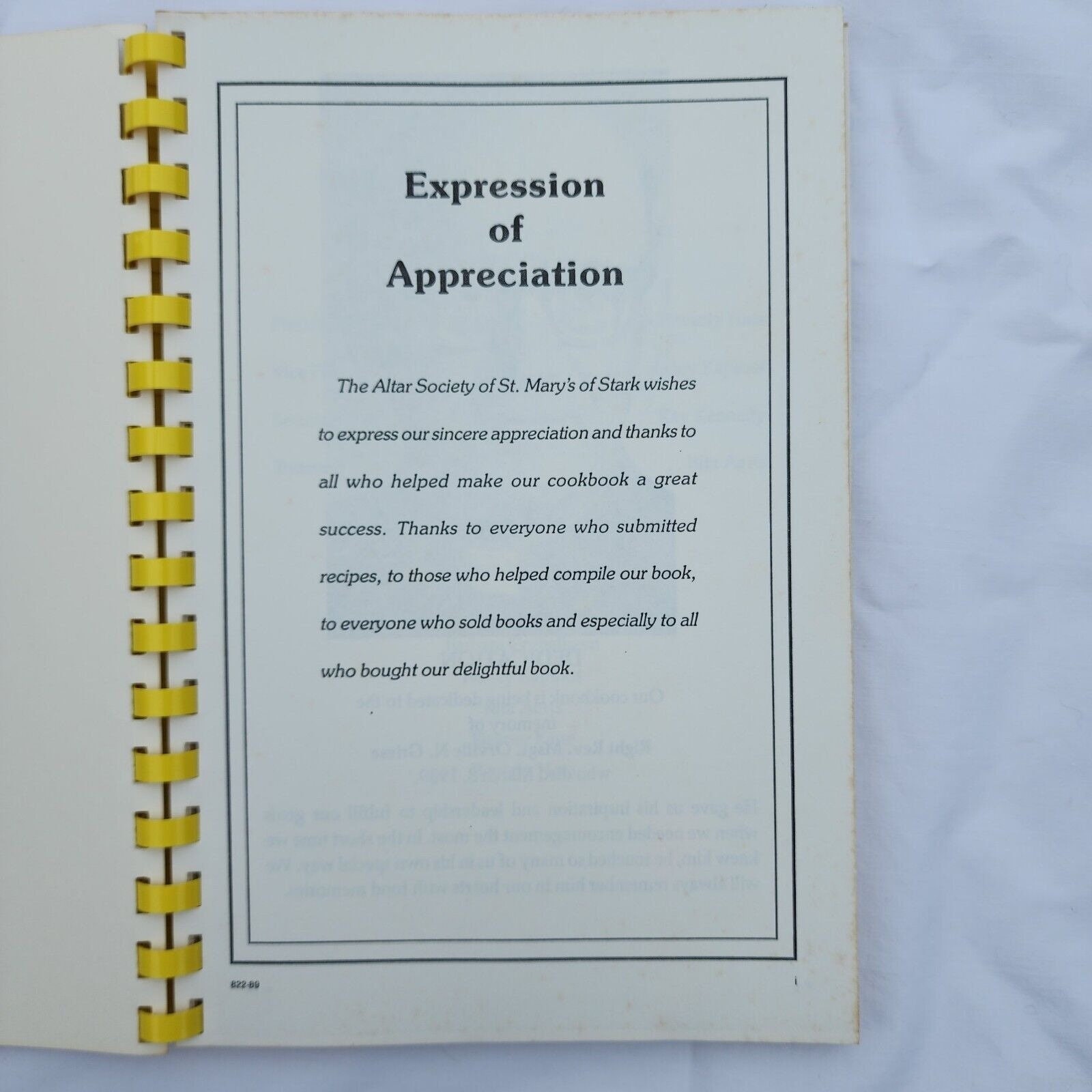 St Marys Catholic Altar Society Church Cookbook Stark Wisconsin Recipes ...