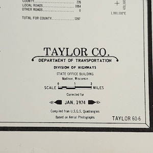 VTG Taylor County Map Wisconsin Department of Transportation Highways ...