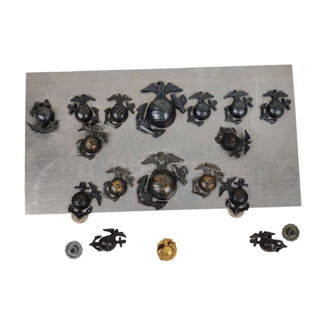 United States Navy Marine Naval Pins Screw Back Lot of 14 Metal Eagle ...