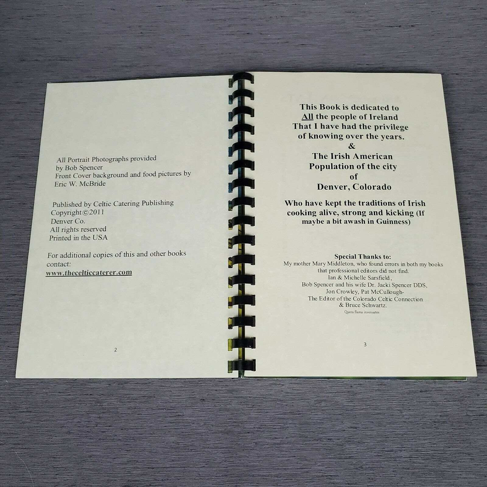 From the Kitchen of the Celtic Caterer Recipes Cookbook II Chef Eric W ...