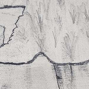 Spit Rock Lighthouse Pencil Drawing Sketch Two Harbors Minnesota ...