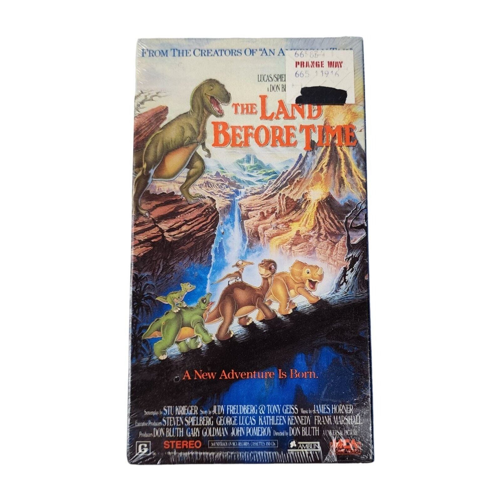 The Land Before Time VHS SEALED 1st Print MCA Watermark Rare Dinosaur ...