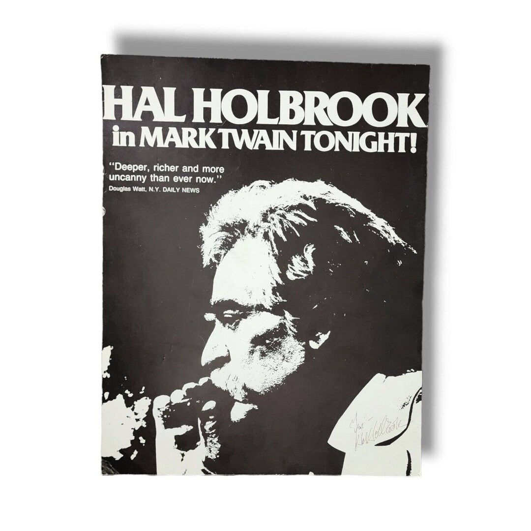 Hal Holbrook in Mark Twain Tonight SIGNED Theatre Lobby Card Poster 14 ...