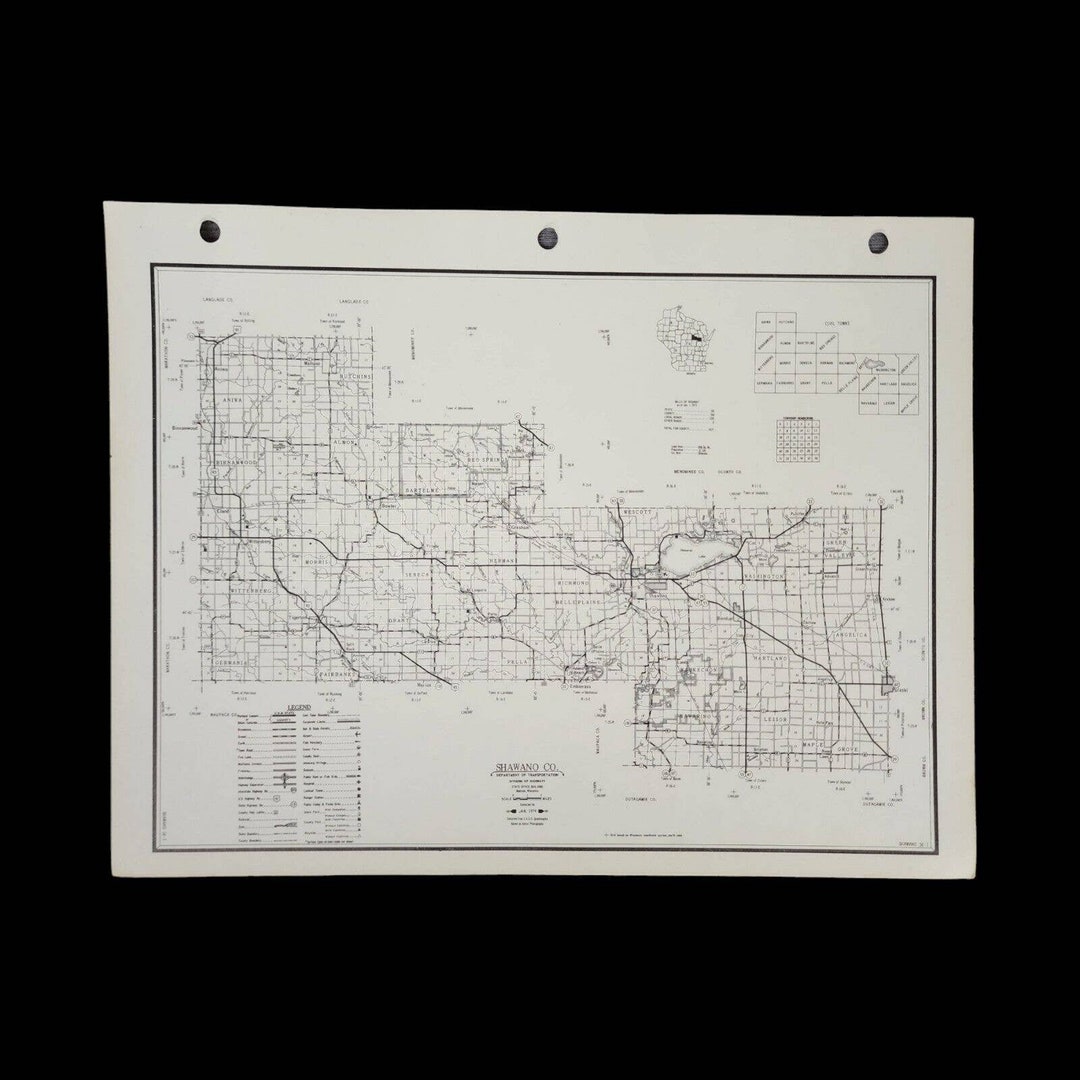 VTG Shawano County Map Wisconsin Department of Transportation Highways ...