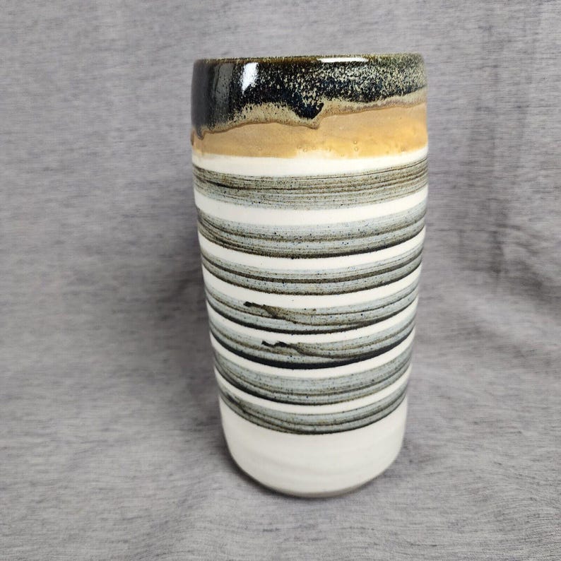 Dean Hoegger Studio Pottery Vase Door County Wisconsin Mid Century ...