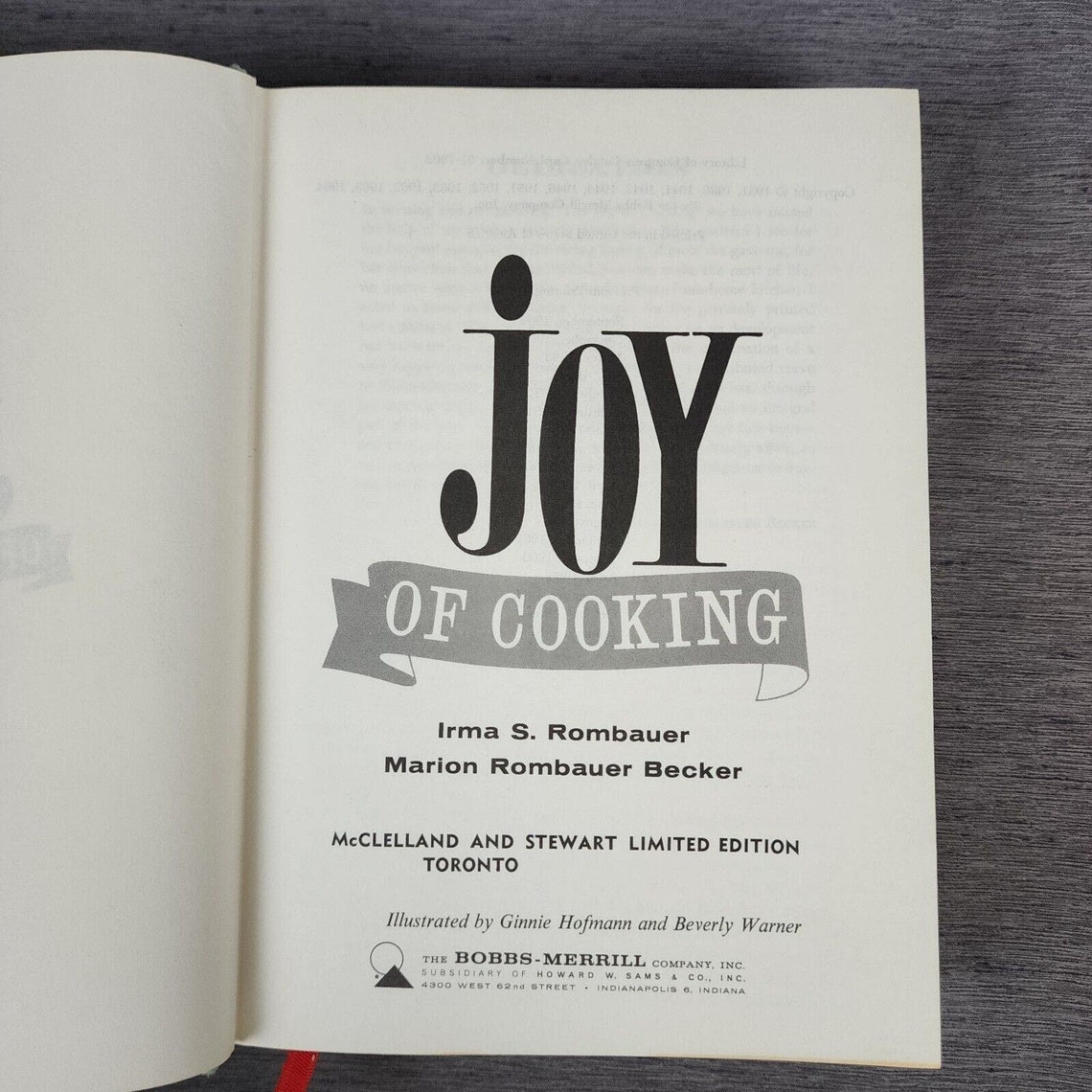 The Joy of Cooking : the All Purpose Cookbook by Irma & Marion Rombauer ...