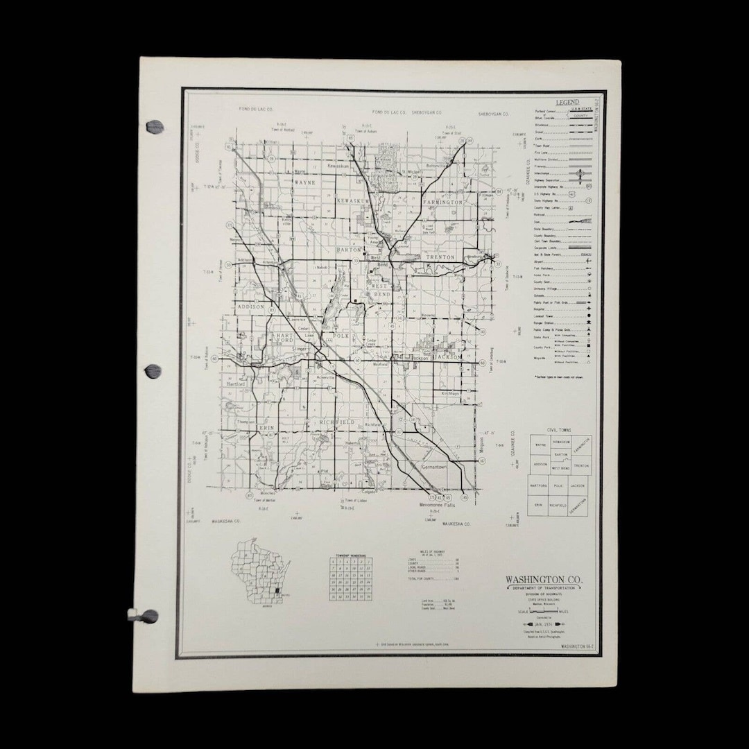VTG Washington County Map Wisconsin Department of Transportation ...