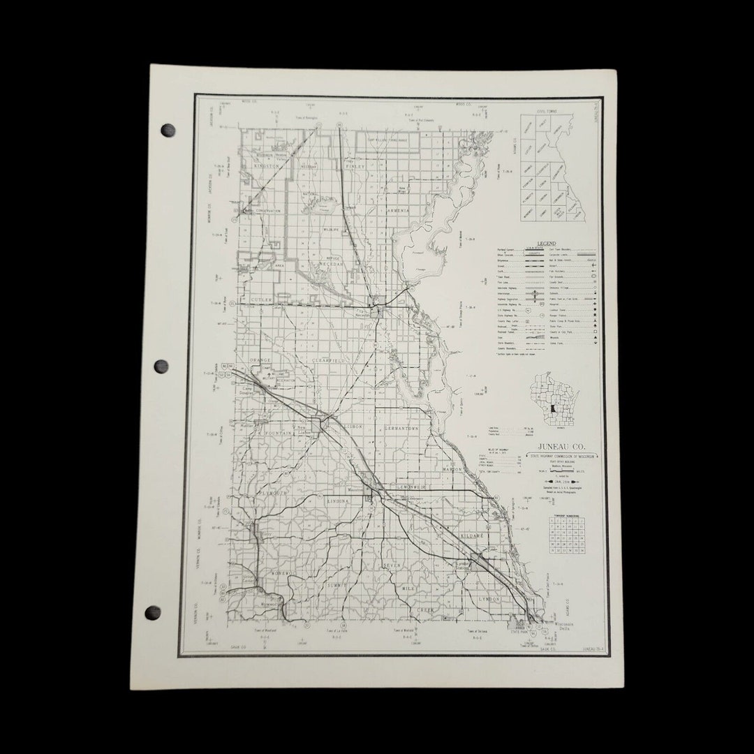 VTG Juneau County Map Wisconsin Department of Transportation Highways ...