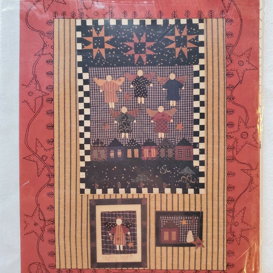Tuesdays Angels Wall Quilt Pattern Christmas Holiday Farmhouse Star ...