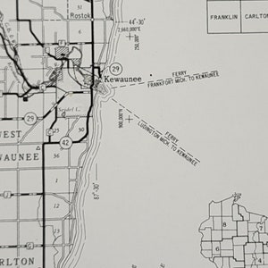 VTG Kewaunee County Map Wisconsin Department of Transportation Highways ...