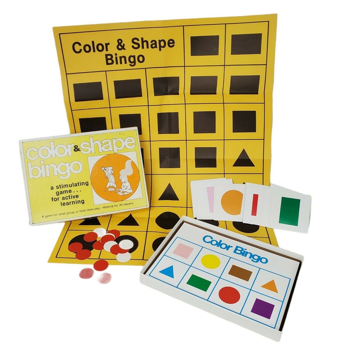 Color And Shapes Bingo Preschool Homeschool Fun Learning Game | Etsy