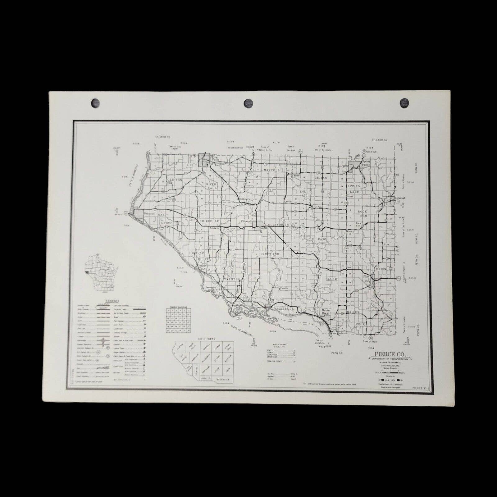 VTG Pierce County Map Wisconsin Department of Transportation Highways ...