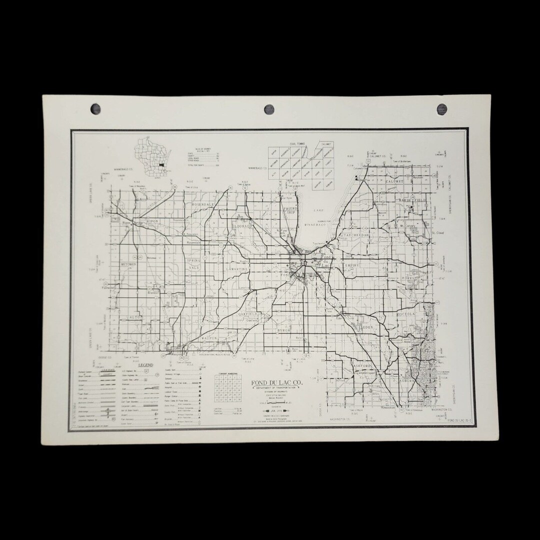 VTG Fond Du Lac County Map Wisconsin Department of Transportation ...