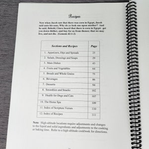 Biblically Based Cookbook Natural Food Recipes Barbara J. Cook Bible ...