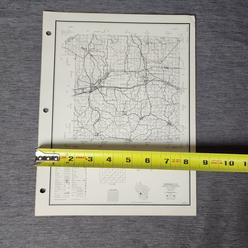 VTG Monroe County Map Wisconsin Department of Transportation Highways ...