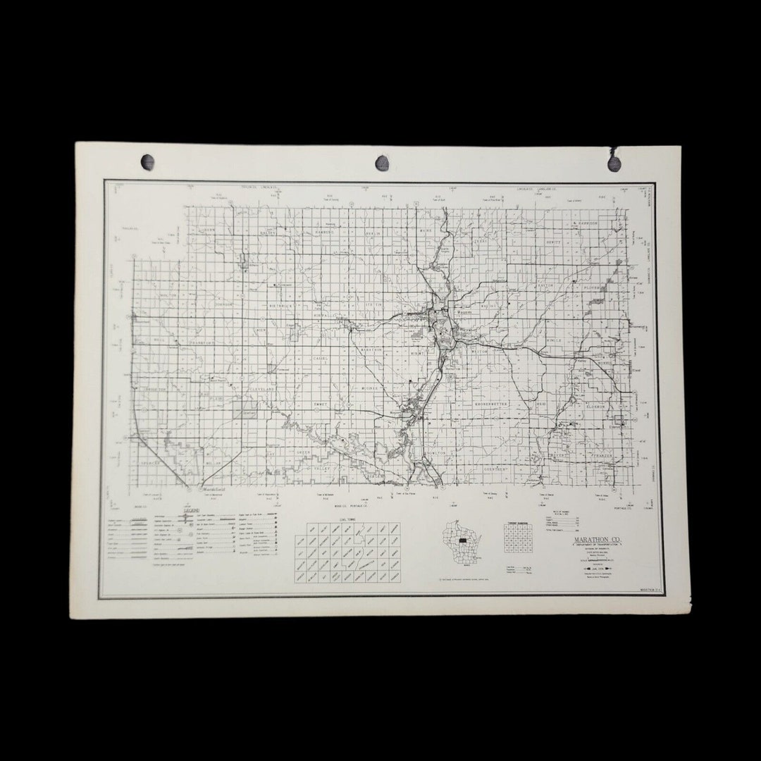 VTG Marathon County Map Wisconsin Department of Transportation Highways ...
