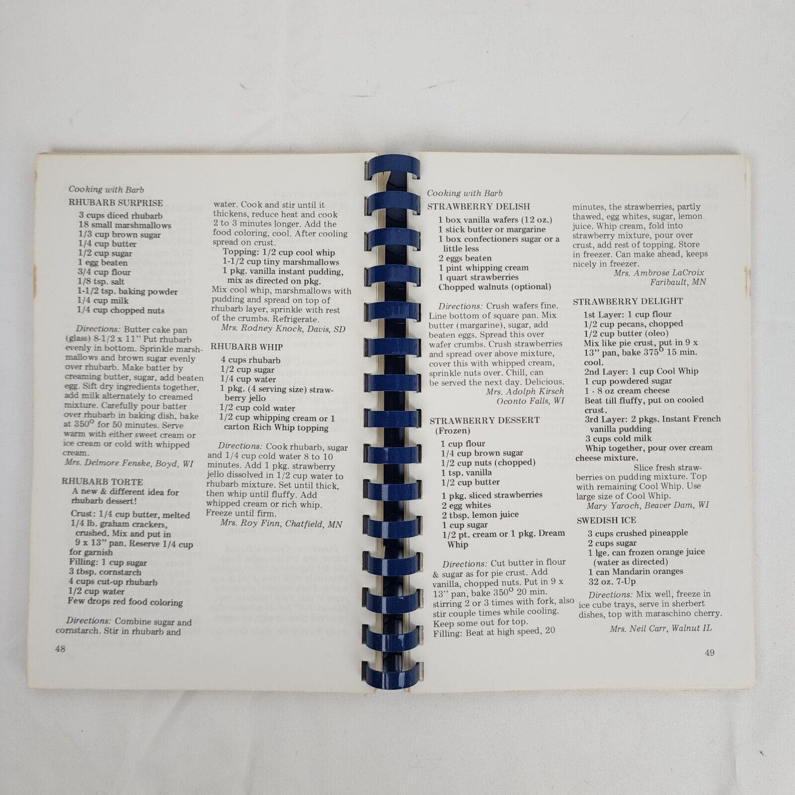 Madison Wisconsin Cookbook Blaney Farms Vintage Recipes 1978 Baking ...